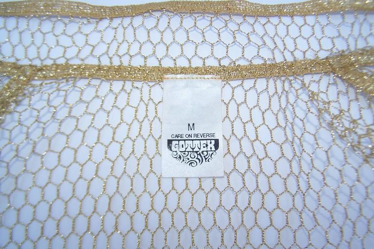 c.1970 Gottex Gold Fishnet Swimsuit Cover-Up at 1stDibs | chf curtains ...