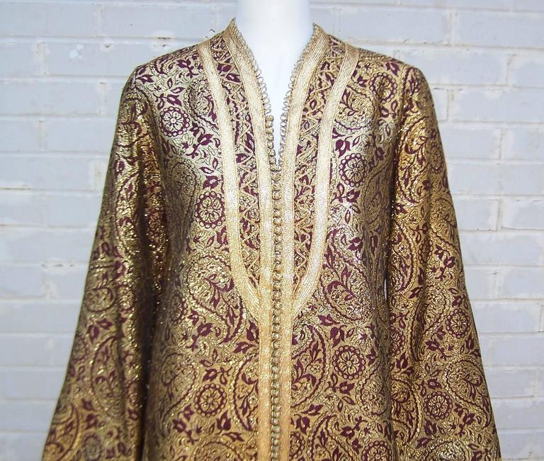 1960's Dimitri Kritsas Exotic Moroccan Gold Brocade Tunic Top at ...