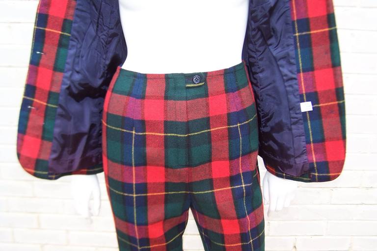 Preppy and Punk C.1970 Classic Pendleton Tartan Plaid Wool Pant Suit at ...