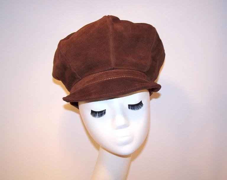 EXTRA! EXTRA! C.1970 Newsboy Style Brown Suede Boho Hat at 1stDibs ...