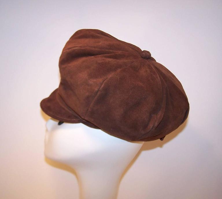 EXTRA! EXTRA! C.1970 Newsboy Style Brown Suede Boho Hat at 1stDibs ...