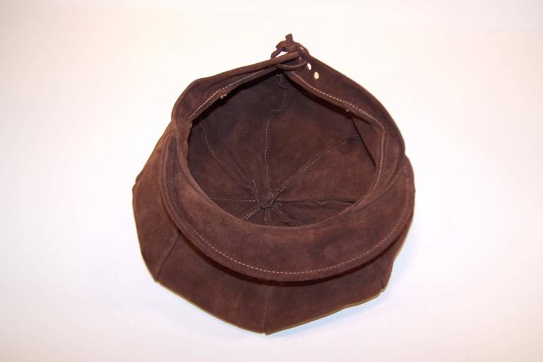 EXTRA! EXTRA! C.1970 Newsboy Style Brown Suede Boho Hat at 1stDibs ...