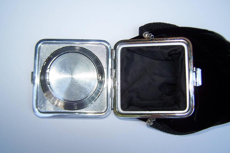 Velvet and Rhinestones C.1950 Flapper Inspired Evans Powder Compact ...