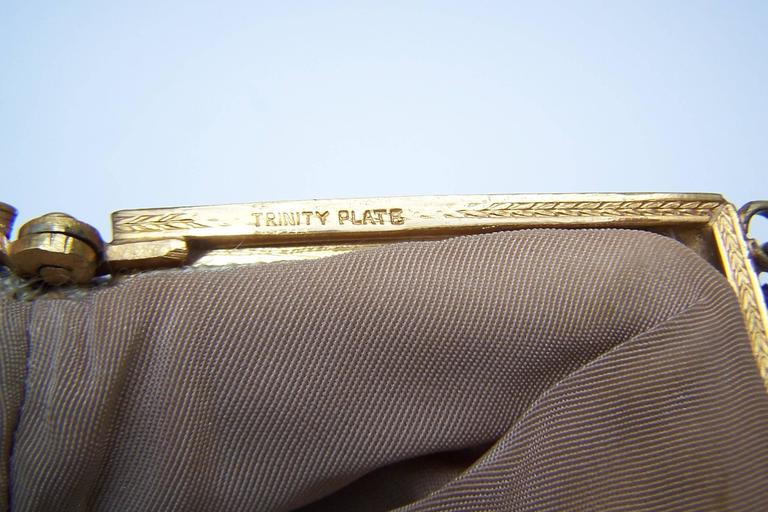 Lovely C.1930 Trinity Plate Brown Suede Pearl Encrusted Dance Purse ...