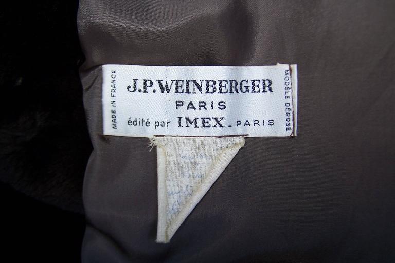 French 1960's Flight Jacket Style Brown Leather and Faux Fur Coat at ...