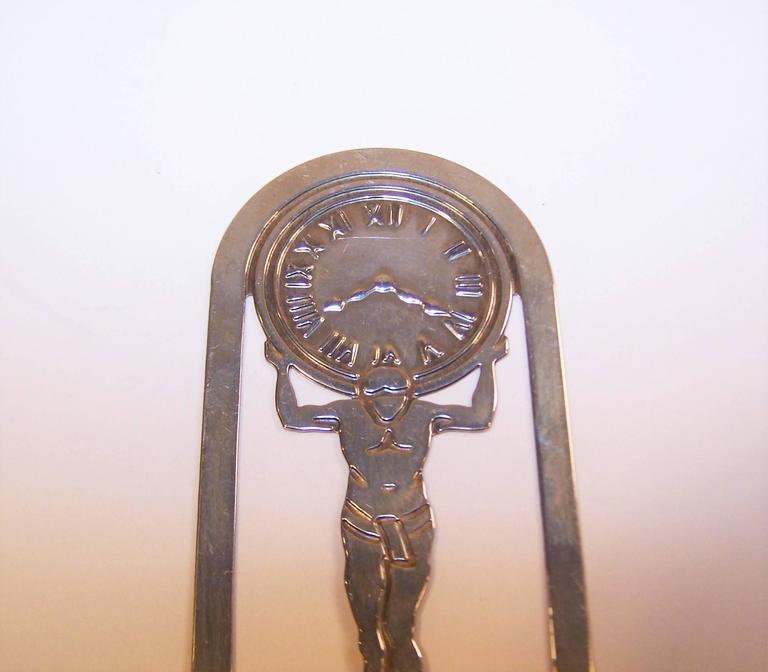 Vintage Tiffany and Co. Sterling Silver Art Deco Atlas Bookmark at ...