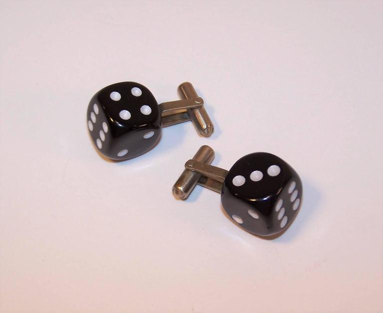 Vintage Christian Dior Dice Cufflinks at 1stDibs