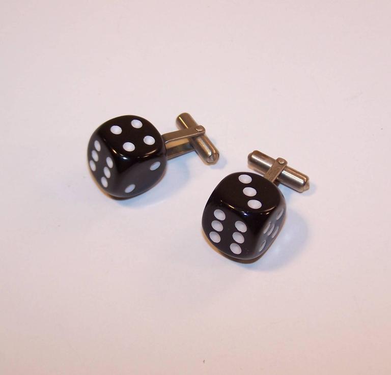 Vintage Christian Dior Dice Cufflinks at 1stDibs