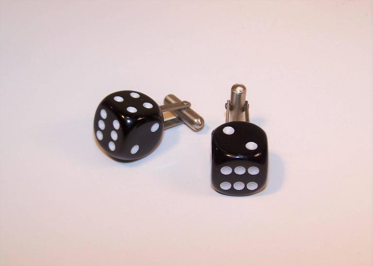 Vintage Christian Dior Dice Cufflinks at 1stDibs