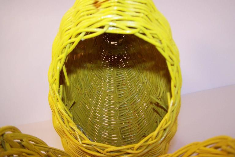 Whimsical 1950's Large Yellow Wicker Fish Novelty Handbag at 1stDibs ...