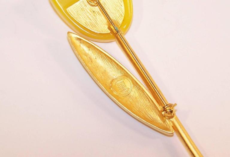 Charming Pair of Vintage Givenchy Flower Brooches at 1stDibs