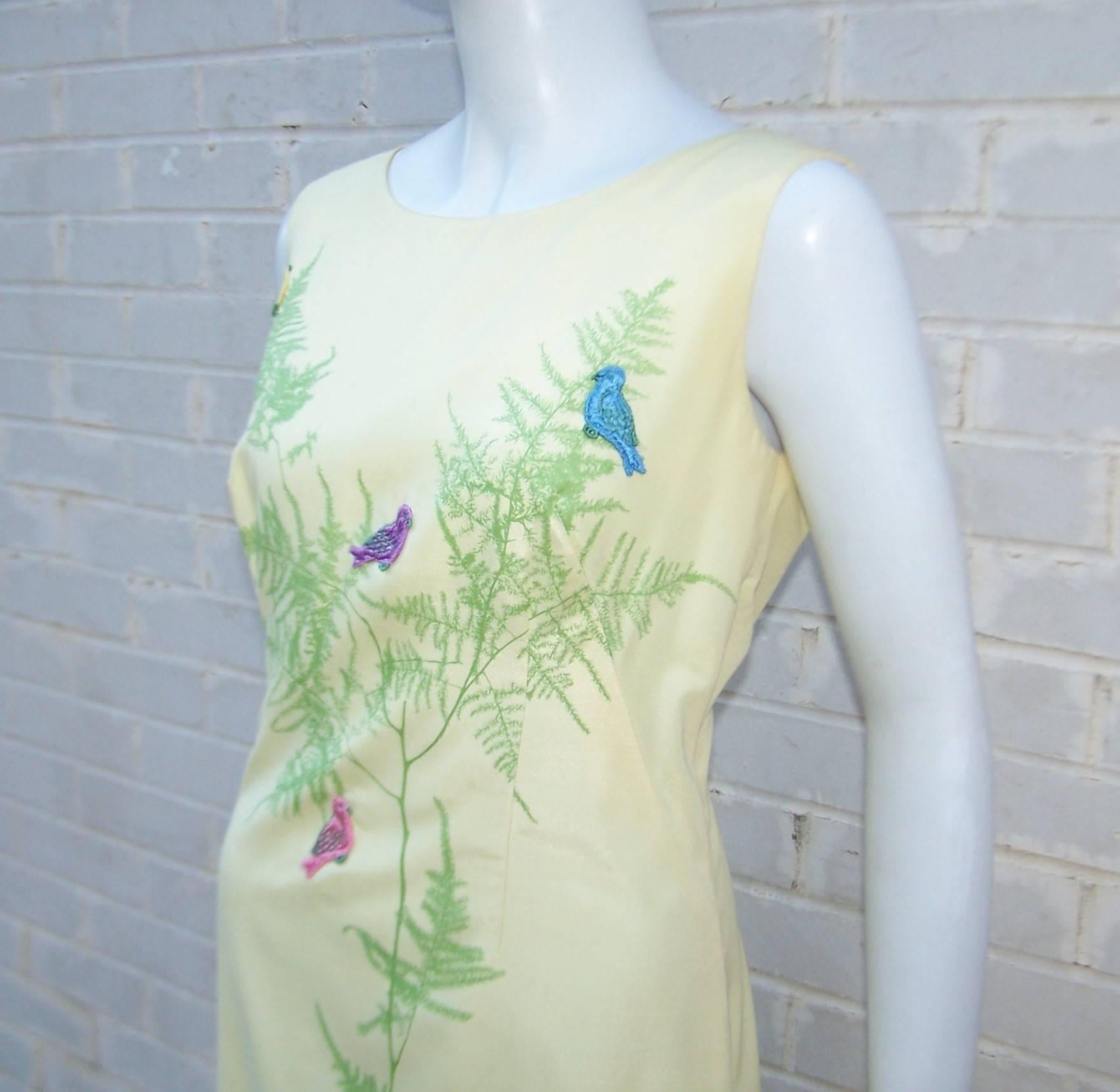 Cute C.1970 Serbin 'Miami Style' Dress With Appliques at 1stDibs ...