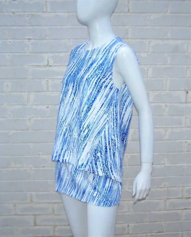 Amazing Kenzo 'High Waves' Micro Mini Sequin Two Piece Dress Set For ...