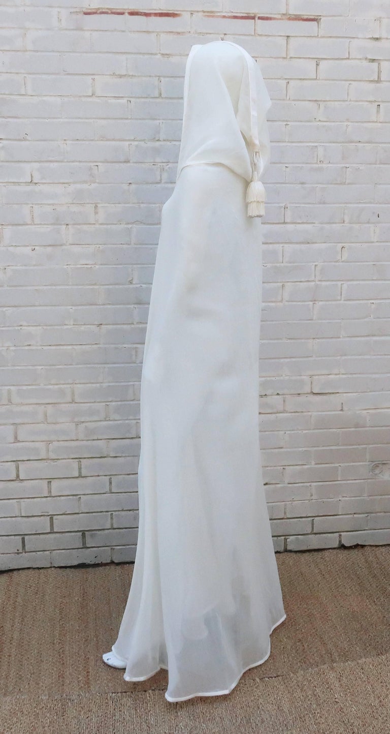 Ethereal Fine Muslin Hooded Robe For Sale at 1stDibs | muslin robe