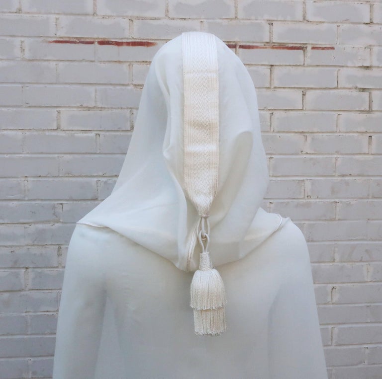Ethereal Fine Muslin Hooded Robe For Sale at 1stDibs | muslin robe