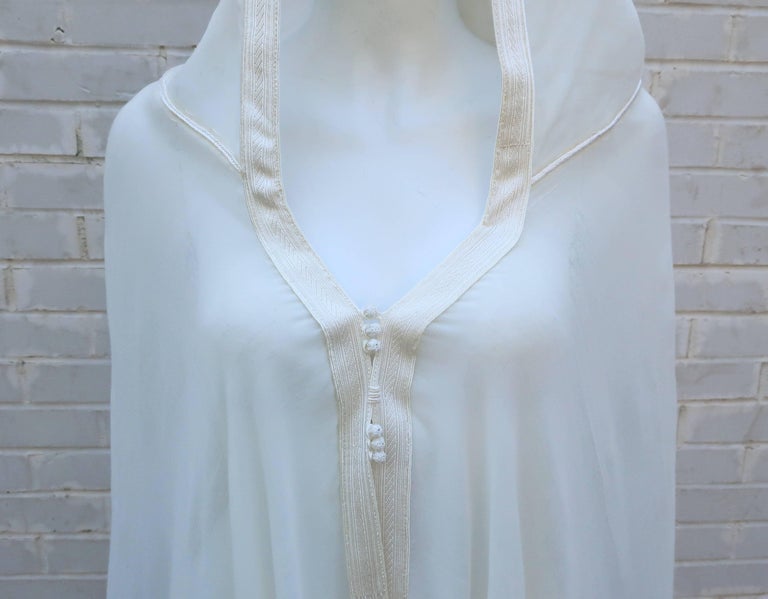 Ethereal Fine Muslin Hooded Robe For Sale at 1stDibs | muslin robe