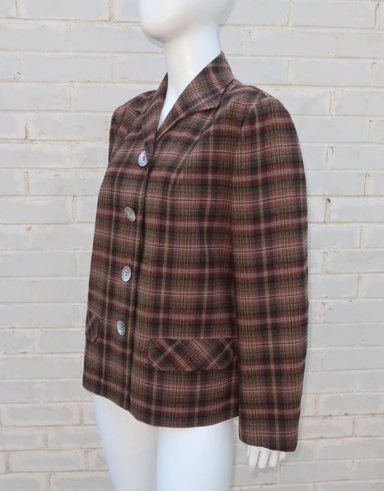 Classic C.1950 Pendleton '49er Plaid Wool Jacket at 1stDibs | pendleton ...