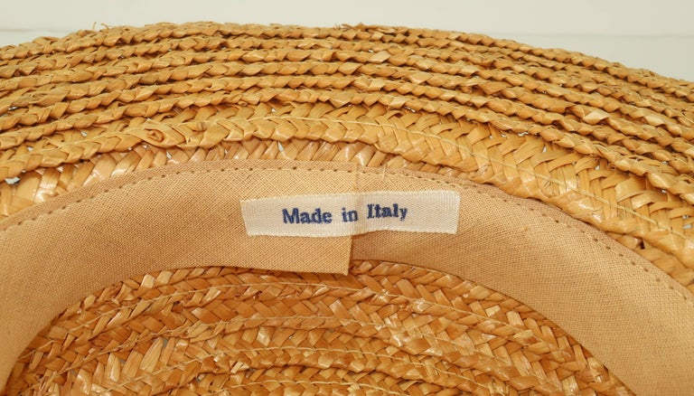 Whimsical Italian Straw Boater Hat, 1950’s at 1stDibs | whimsical in ...