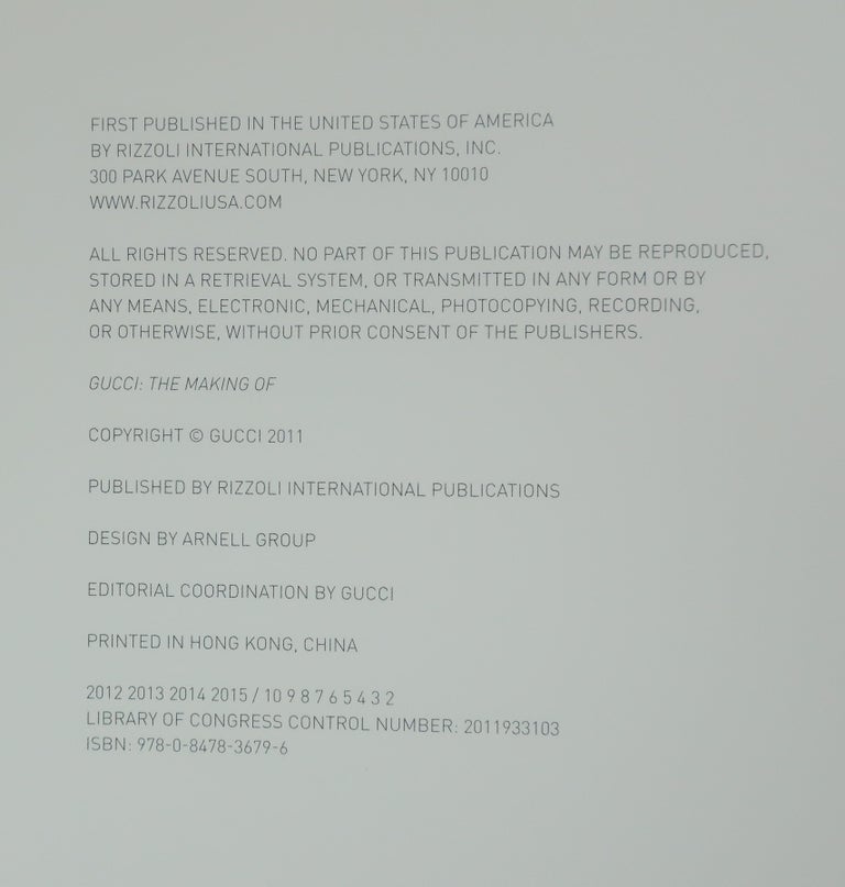Gucci: The Making Of, 2011 Coffee Table Book at 1stDibs | gucci coffee ...