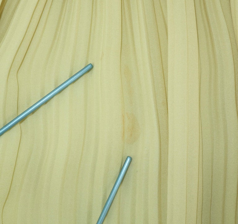 Pierre Cardin Micro Pleated Silk Trapeze Dress, 1960's at 1stDibs