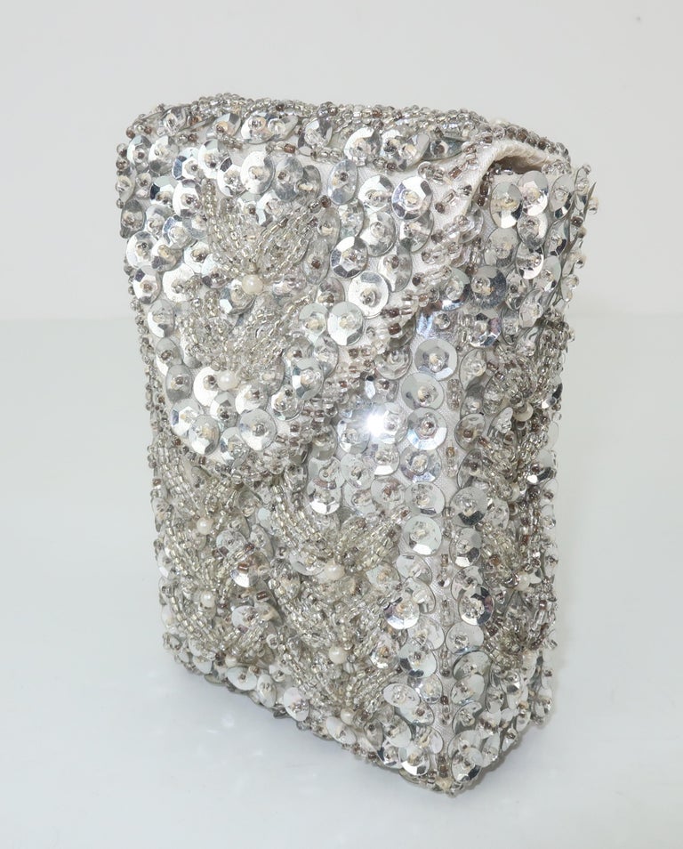 C.1960 Walborg Silver Sequin and Seed Bead Cigarette Case at 1stDibs ...