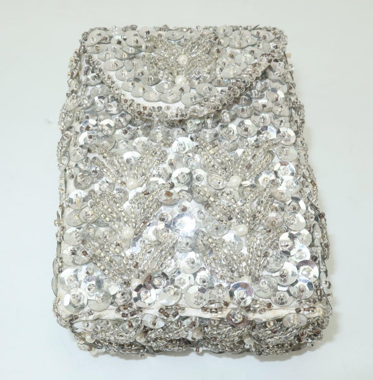 C.1960 Walborg Silver Sequin and Seed Bead Cigarette Case at 1stDibs ...