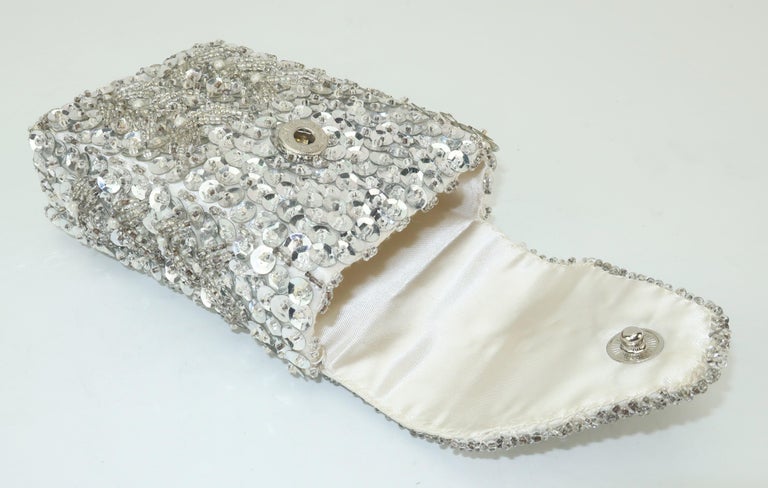 C.1960 Walborg Silver Sequin and Seed Bead Cigarette Case at 1stDibs ...