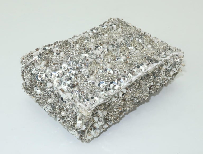C.1960 Walborg Silver Sequin and Seed Bead Cigarette Case at 1stDibs ...