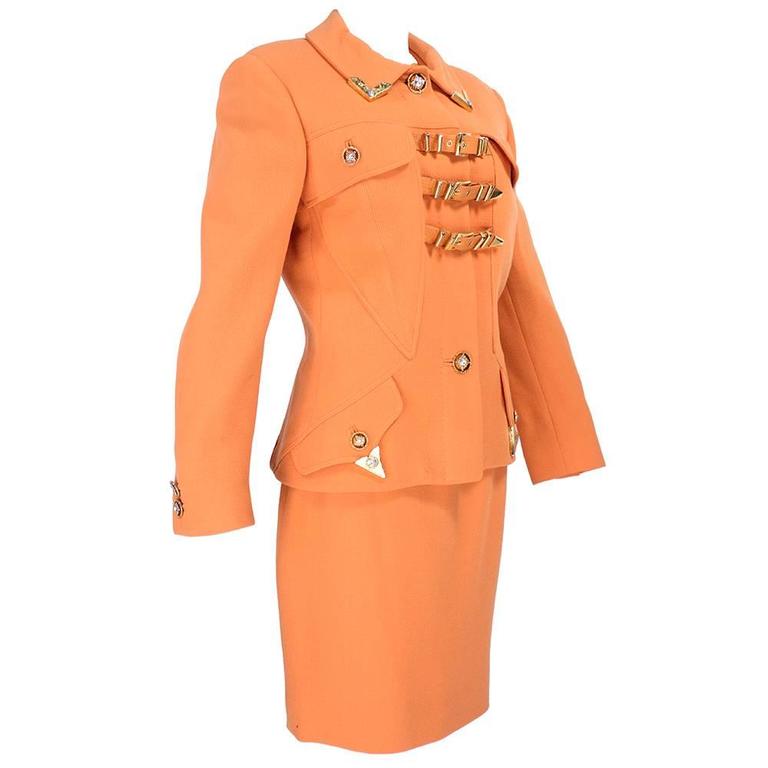 1992 Versace Couture Suit For Sale at 1stDibs