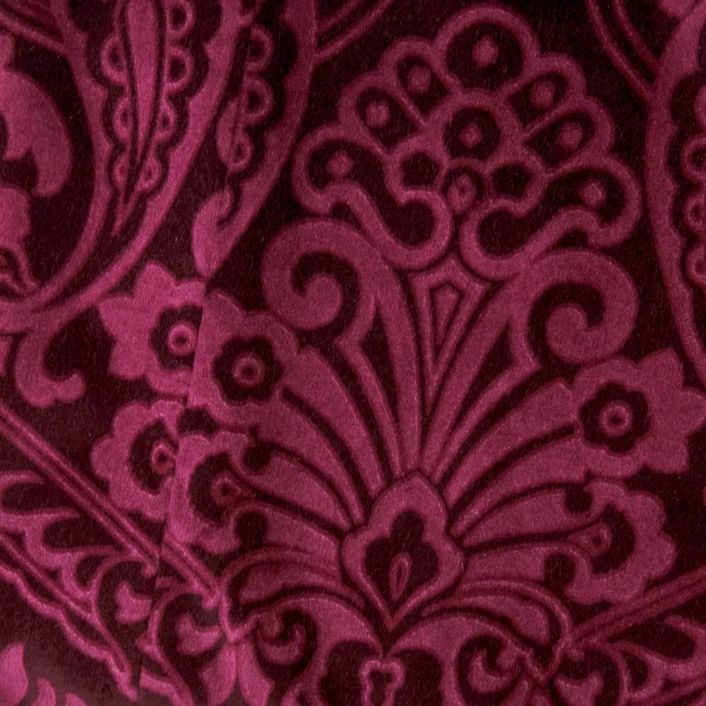 90s Dolce and Gabbana Burgundy Shaved Velvet Ensemble For Sale at 1stDibs
