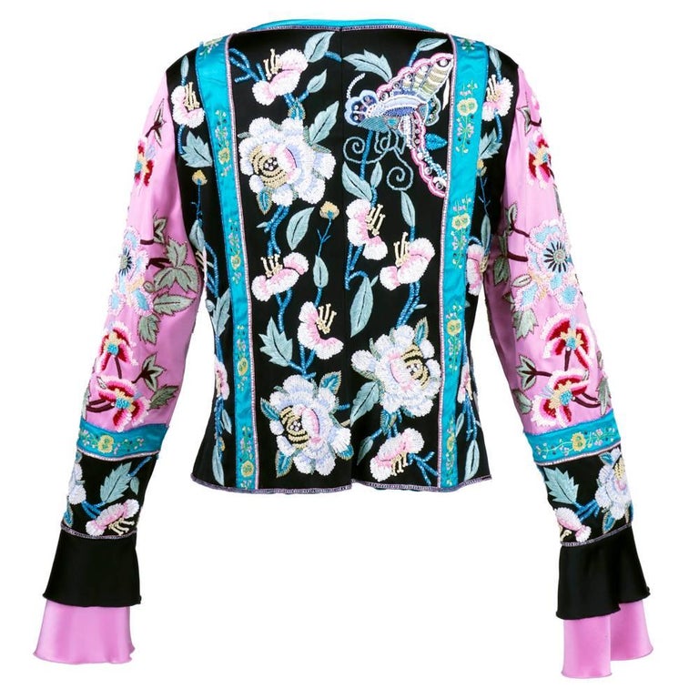 Valentino Heavily Embellished Embroidered and Beaded Silk Evening ...