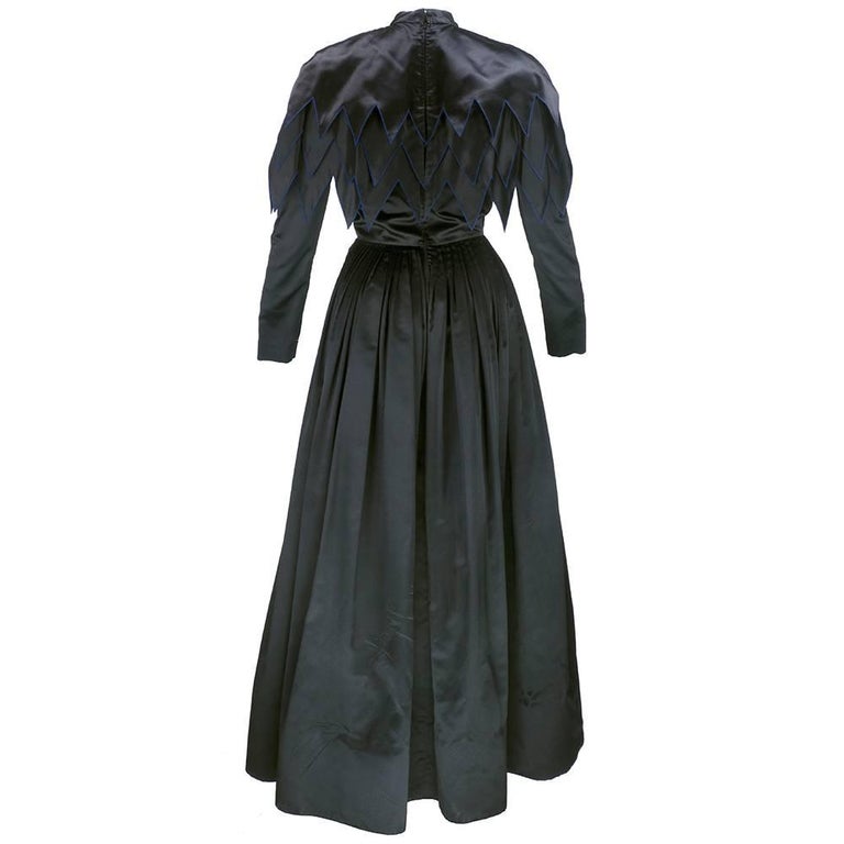 90s Chanel Boutique Ball Gown with Tiered Geometric Bodice For Sale at ...