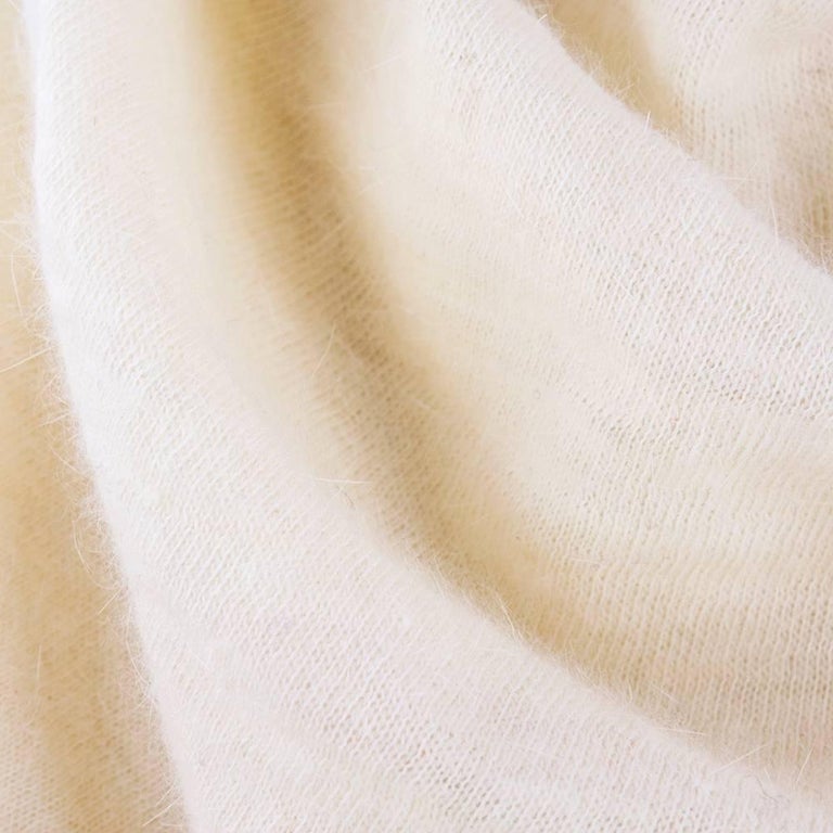 1980s Patrick Kelly Cream Knit Body Con Dress For Sale at 1stDibs