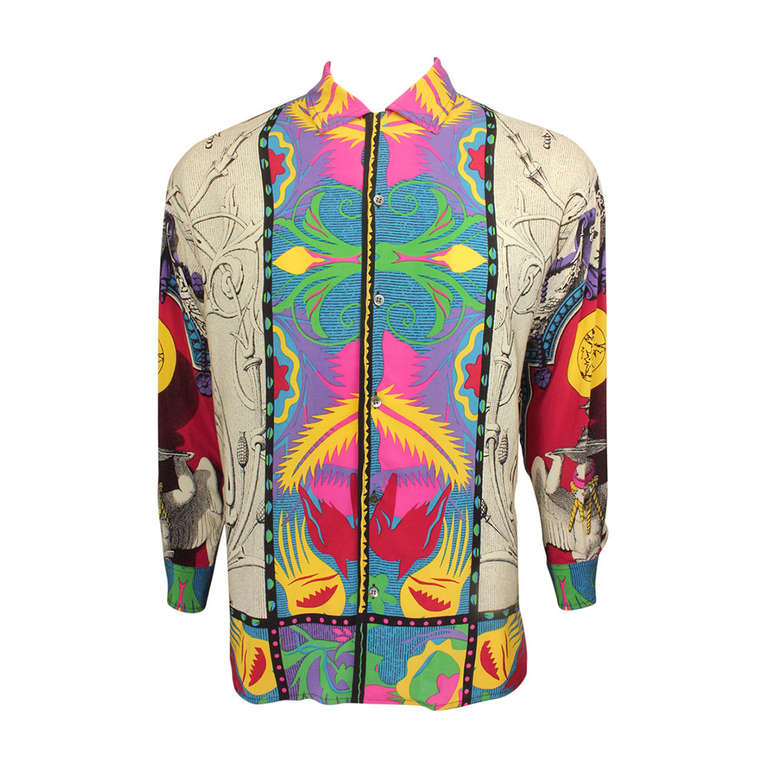Timney Fowler for Go Silk 1990's Men's Baroque Printed Shirt at 1stDibs ...