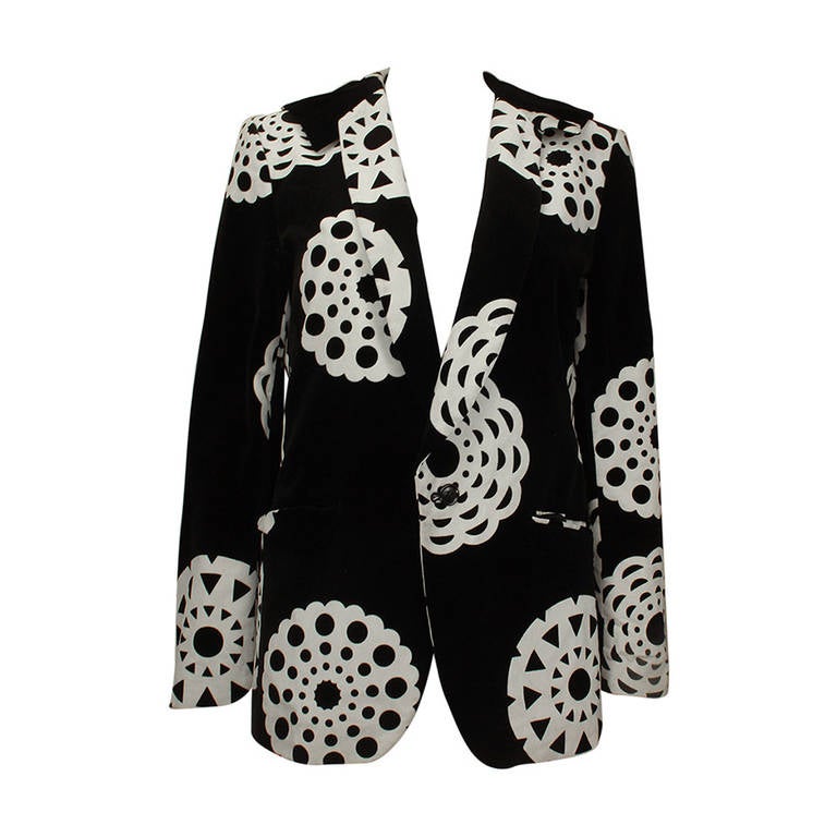 Comme des Garcons Men's Velvet "Snowflake" Jacket at 1stDibs