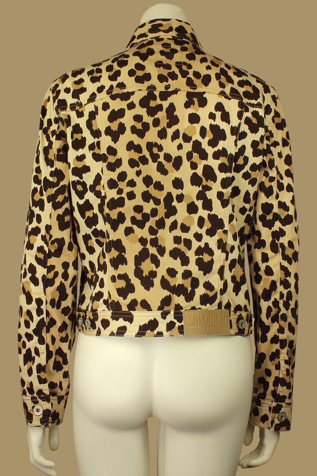 Moschino 1990s Cheetah Print Cropped Western Style Jacket For Sale at ...