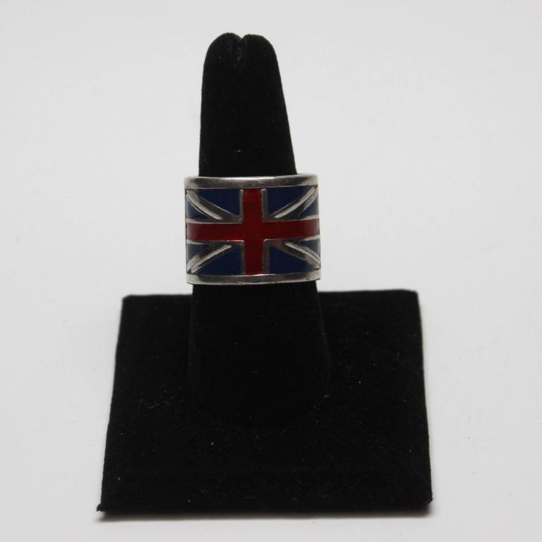 Vass Ludacer Sterling Union Jack Ring at 1stDibs