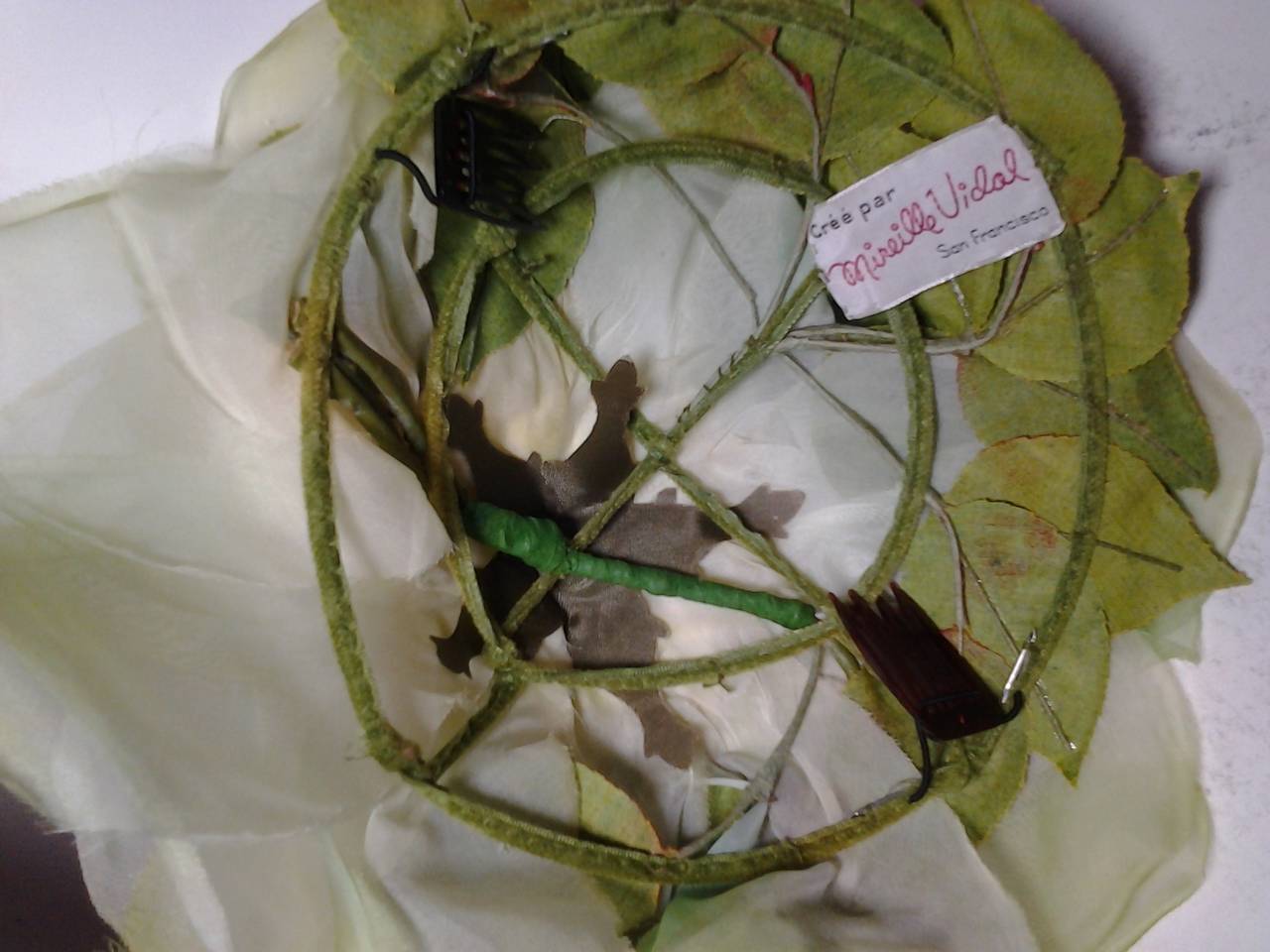 1950s Mireille Vidal Silk Floral Peony Hat at 1stDibs | vidalsilk