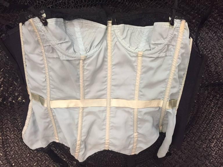 1950s Star-Paris Merry Widow Lace Lingerie w/ Attached Garters at ...