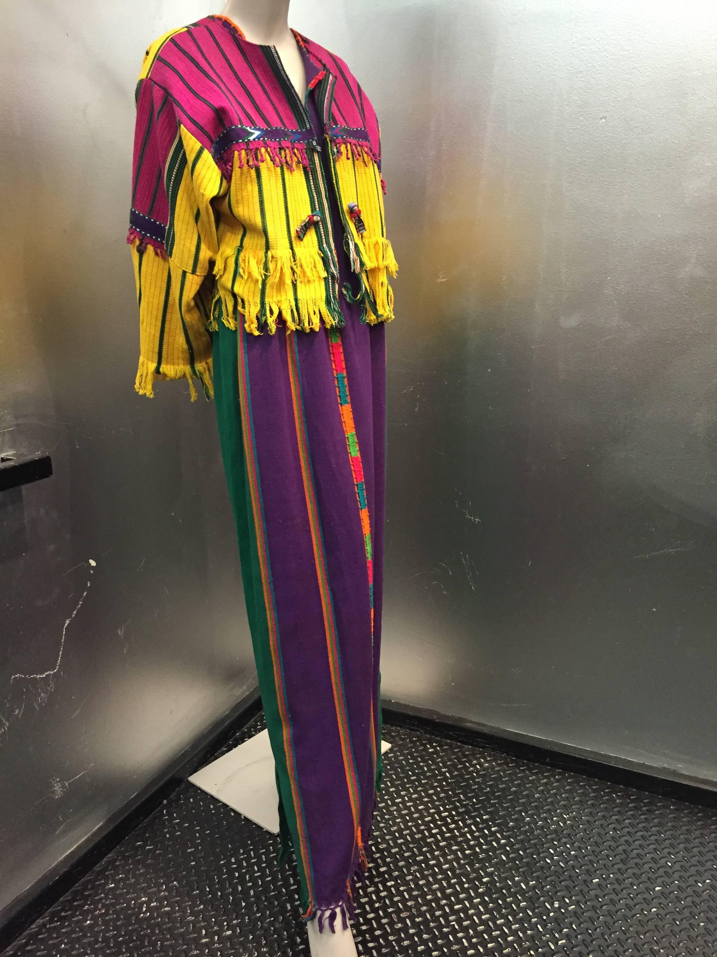 2-Piece Hand-Woven Guatemalan Cotton Dress and Jacket w Cochina Dolls ...