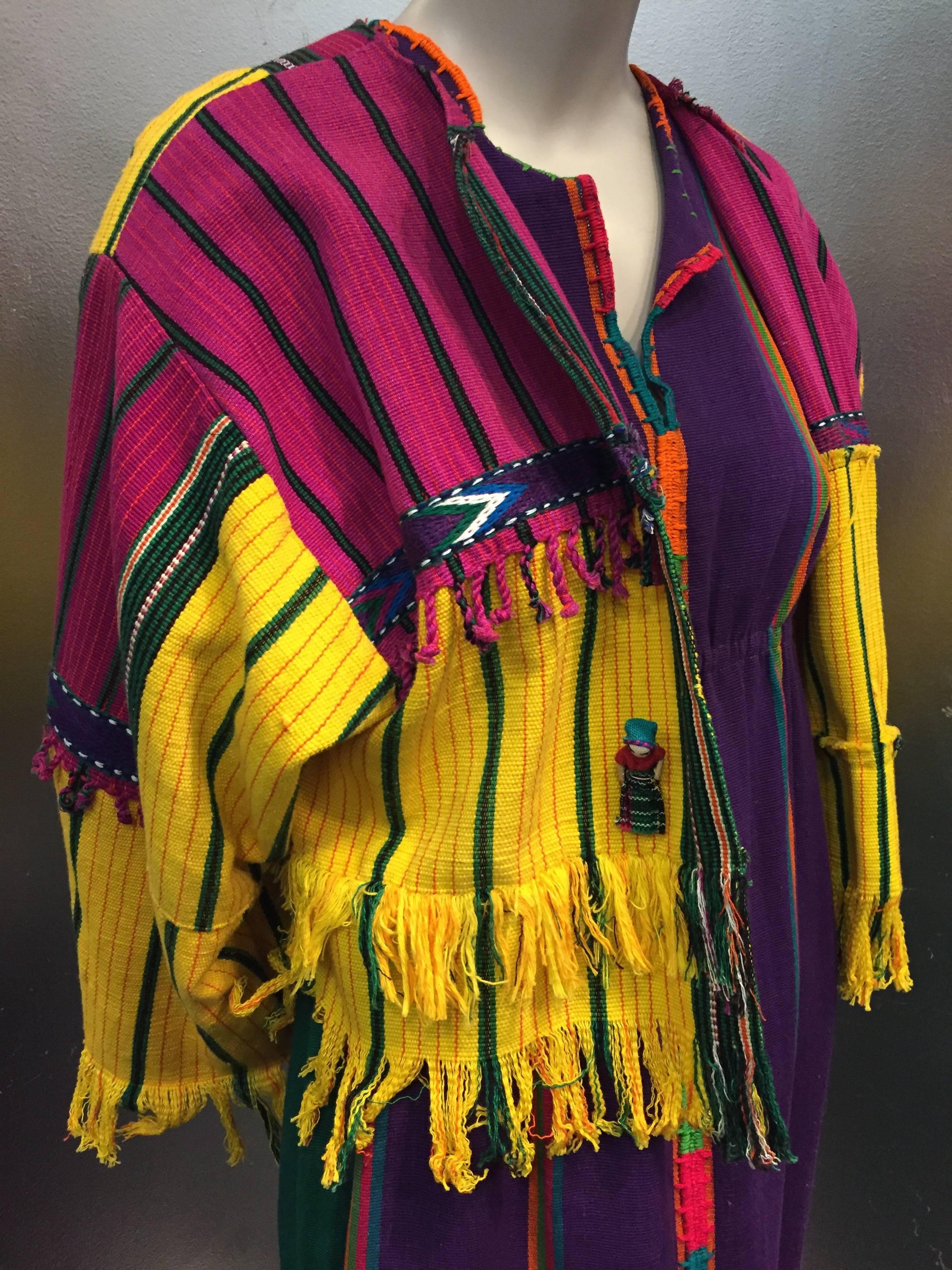 2-Piece Hand-Woven Guatemalan Cotton Dress and Jacket w Cochina Dolls ...