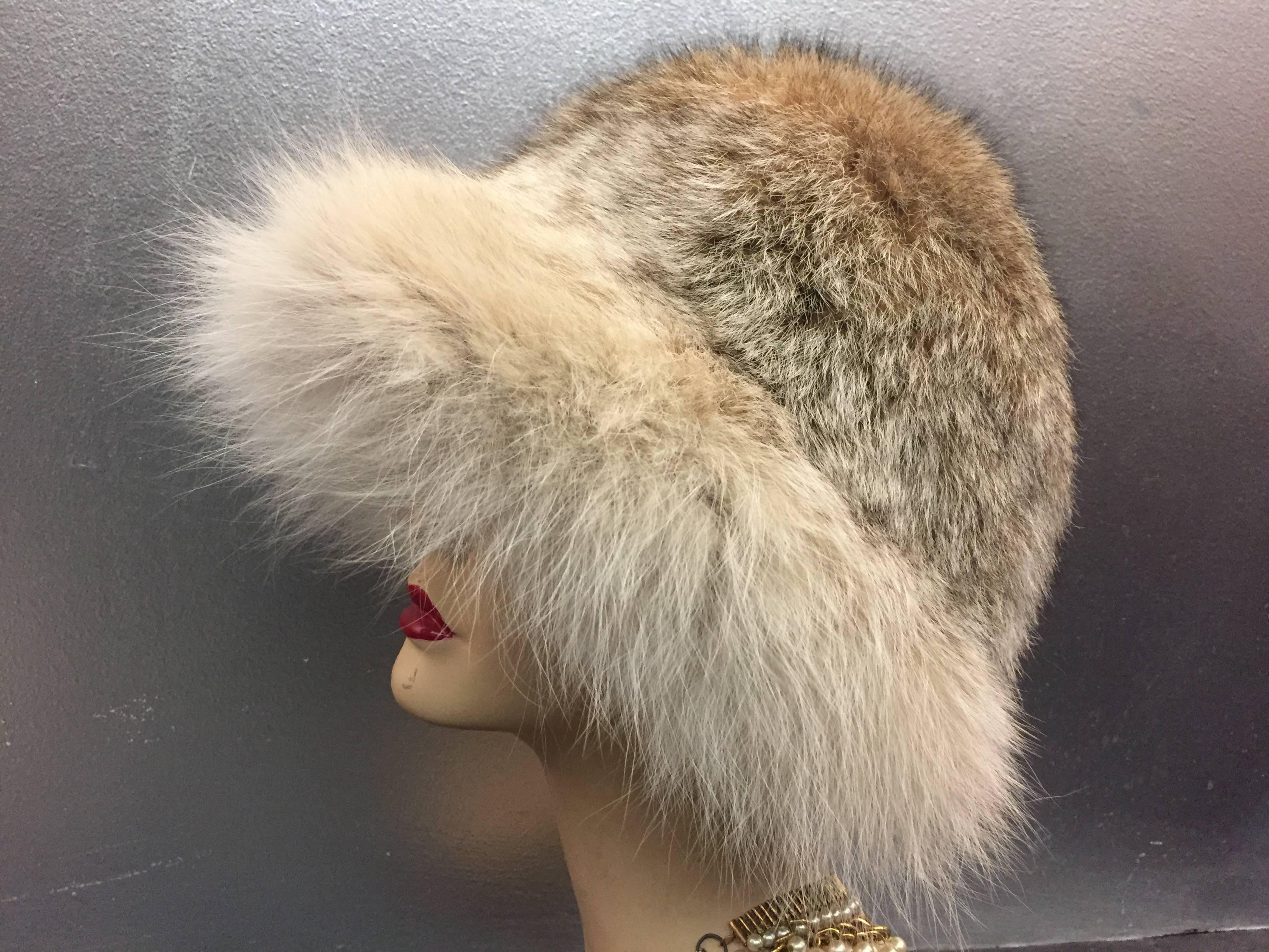 1970s Lynx Fur Hat in "Pith Helmet" Shape w Tufted Brim at 1stDibs ...