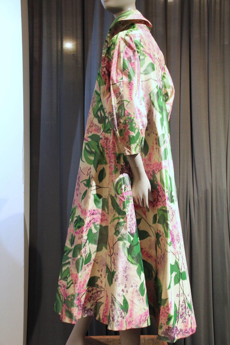 1950s Irene Silk Opera Coat in a Full Swing Style w Glorious Lilac ...