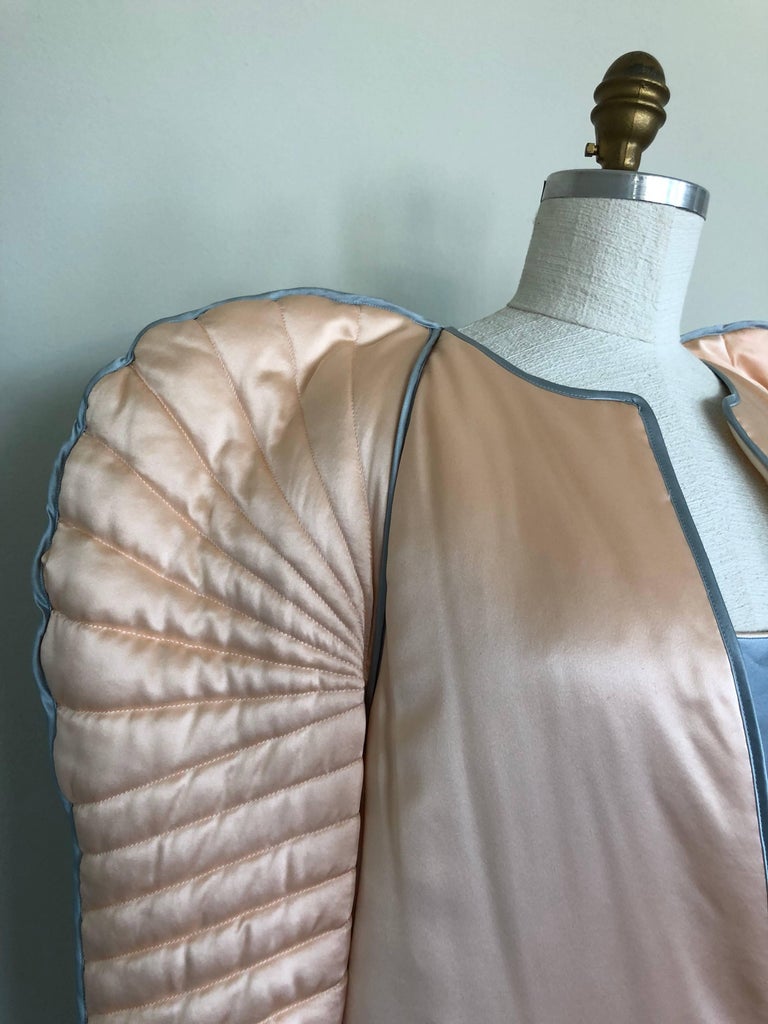 1983 Vogue Issue Fernando Sanchez Dramatic Quilted Silk Bed Jacket ...