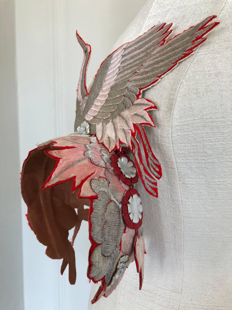 1940s Japanese Crane Crown Headpiece at 1stDibs | 1940s headpiece, red ...