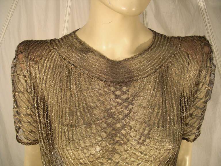 1920s French Art Deco Lame Evening Blouse at 1stDibs | art deco blouse ...