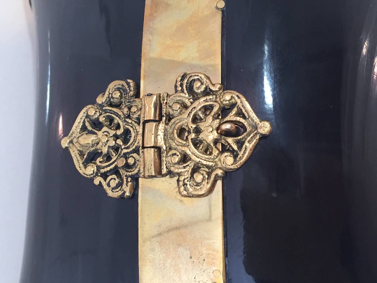 1970s Horn and Brass "Pillow" Shaped Shoulder Bag at 1stDibs