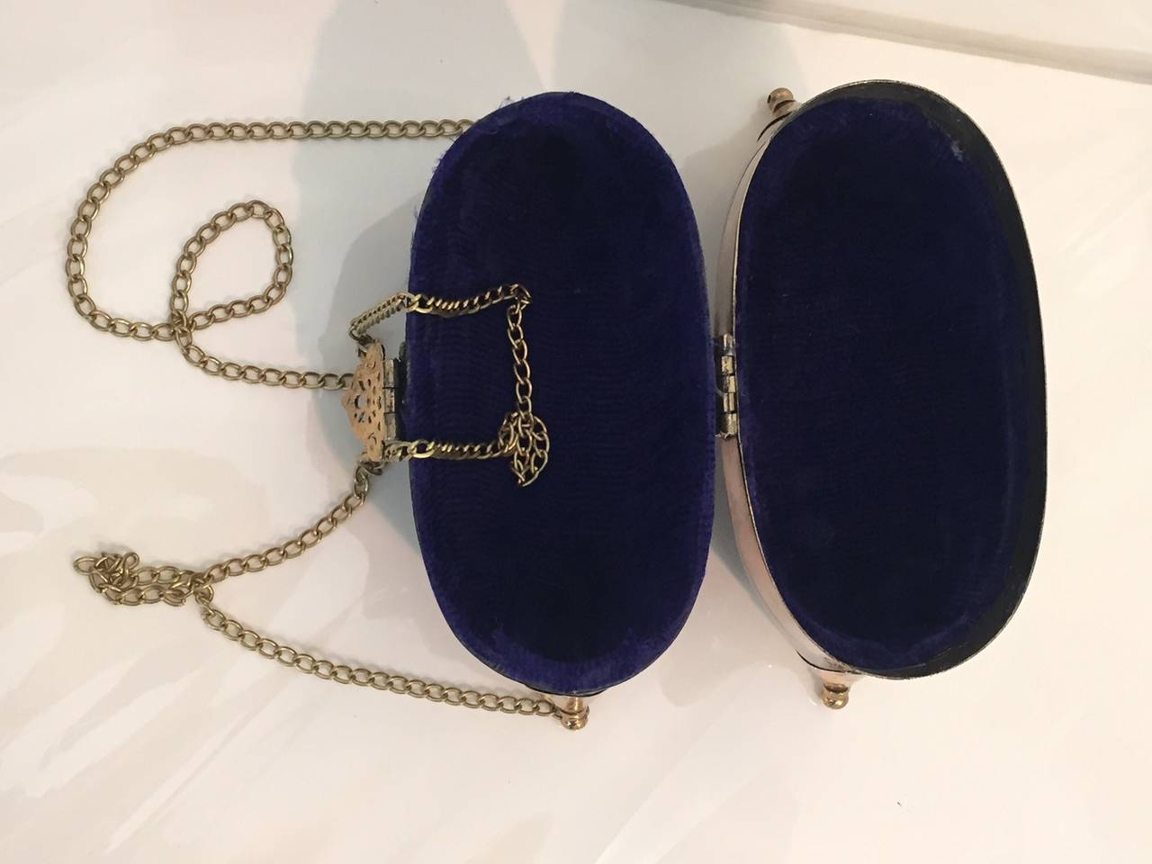 1970s Horn and Brass "Pillow" Shaped Shoulder Bag at 1stDibs