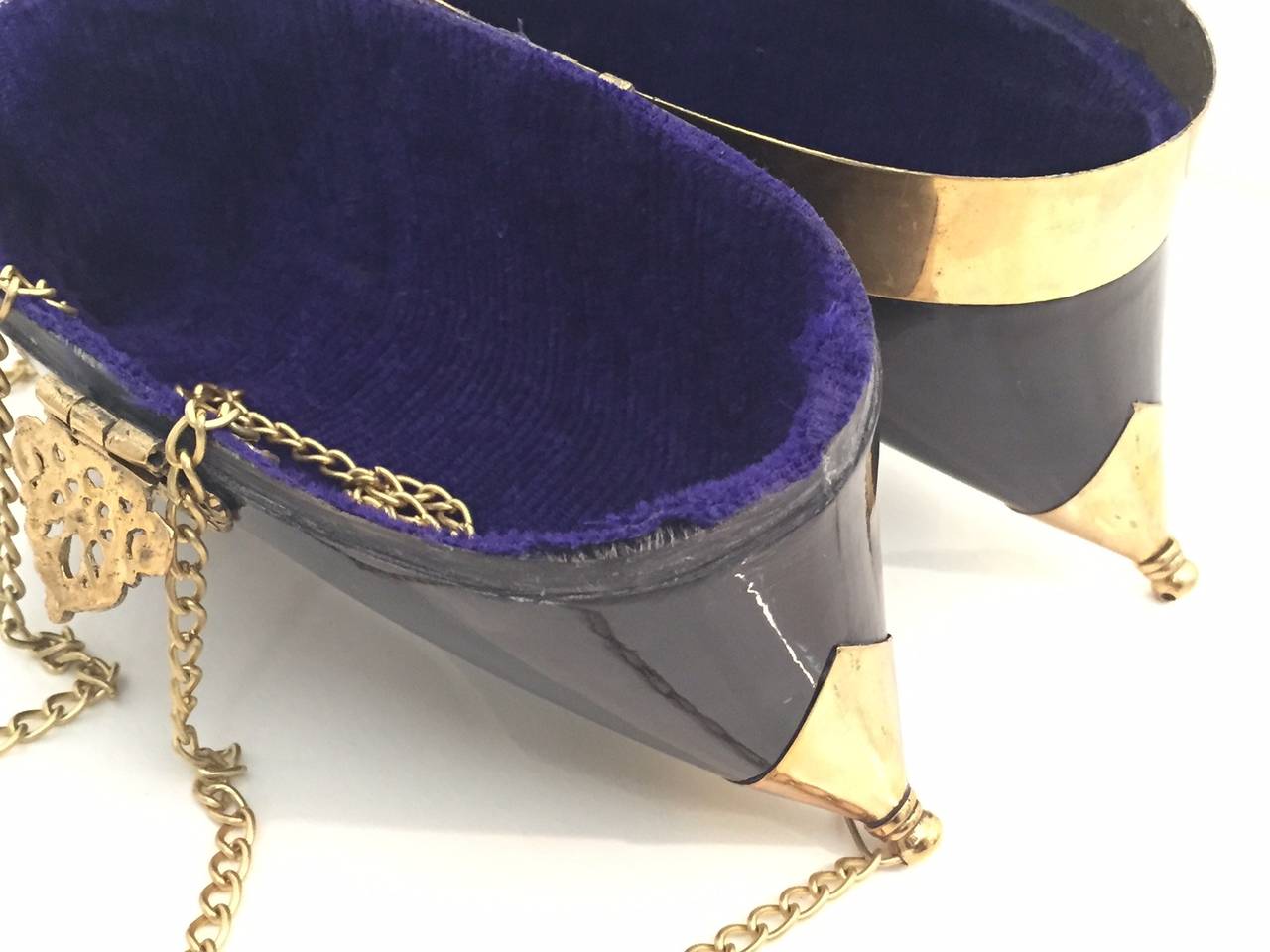 1970s Horn and Brass "Pillow" Shaped Shoulder Bag at 1stDibs