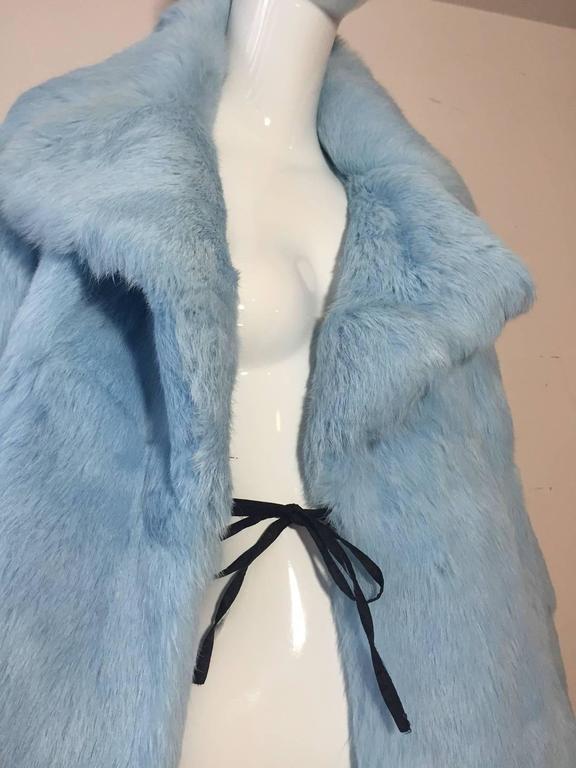 1990s Dolce and Gabbana Runway Powder Blue Lapin Fur Jacket at 1stDibs ...